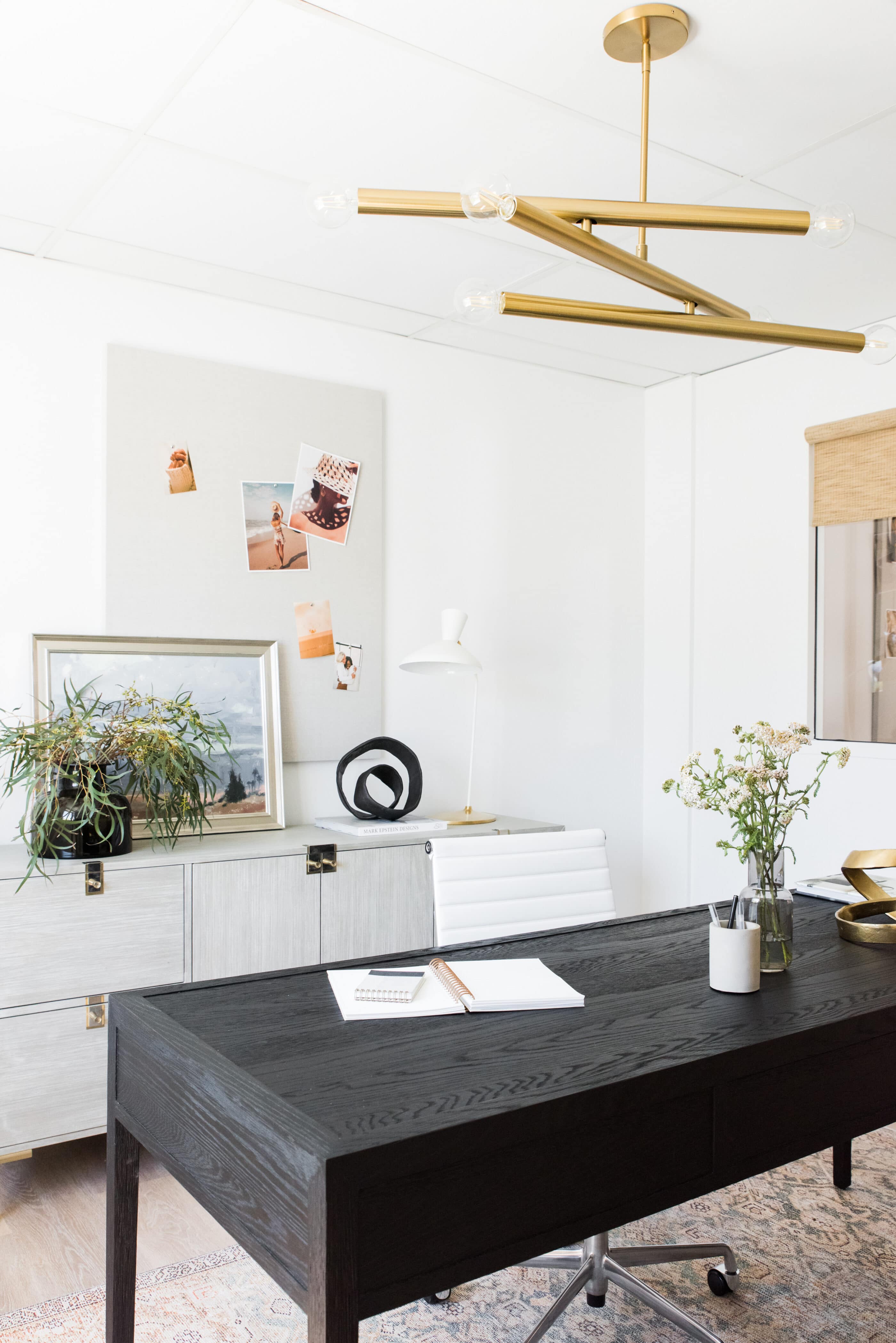 Thoughtful Storage and Warm Decor Make This Chic Office Feel Like a ...