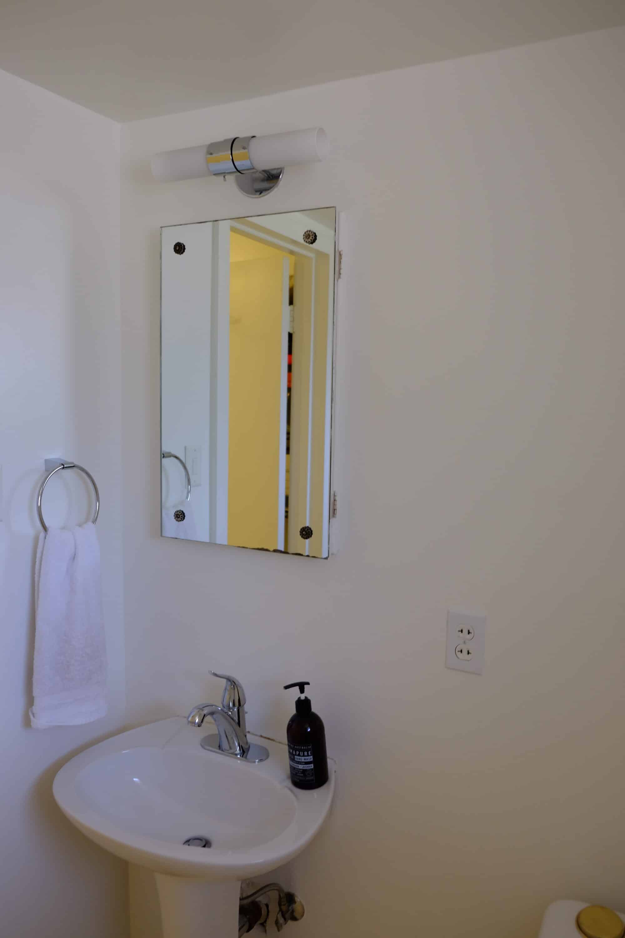 Inside a Two-Tone, Quarterline Laundry Room Renovation