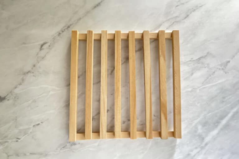 This DIY Slatted Wood Riser Is the Key to a Tidy Kitchen