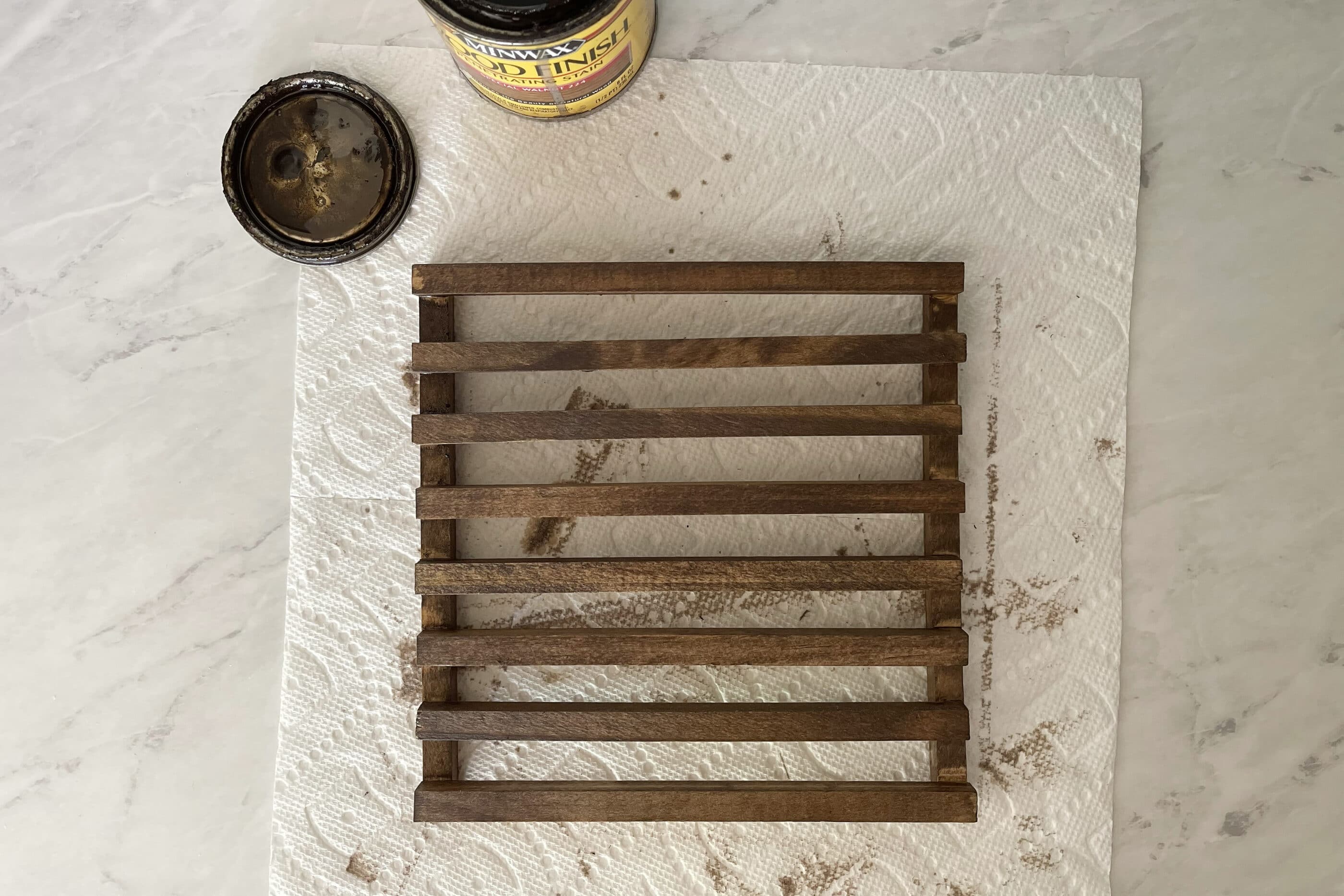 This DIY Slatted Wood Riser Is the Key to a Tidy Kitchen