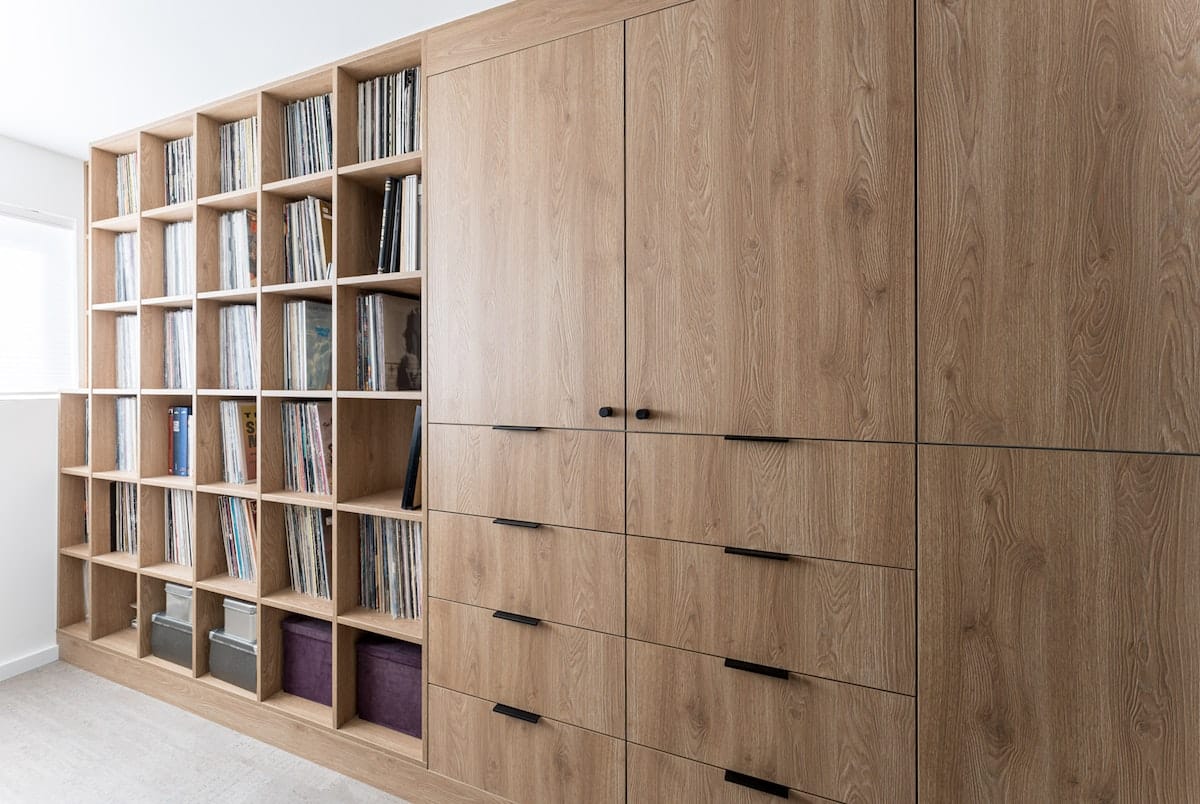 Seattle DJ Gets Storage-Filled Basement Studio With Custom Closet